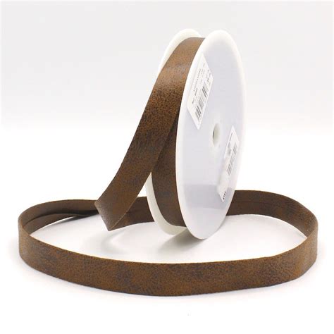 Braid Trim In Aged Faux Leather Brown