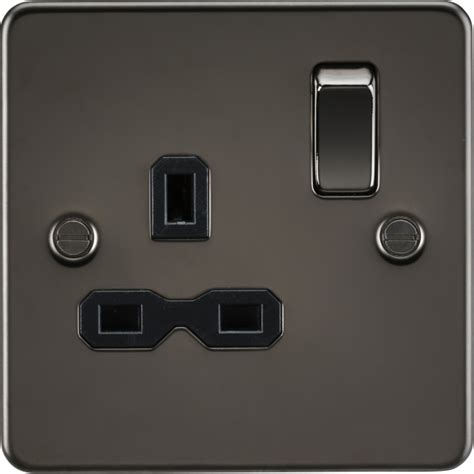 Flat Plate 13A 1G DP Switched Socket FPR7000 Knightsbridge