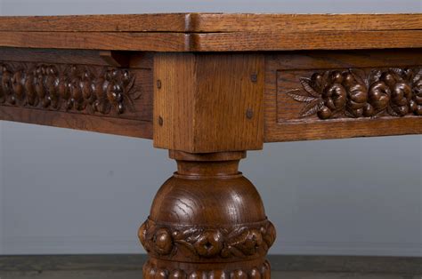 1930s French Art Deco Oak Extendable Dining Table For Sale At 1stdibs
