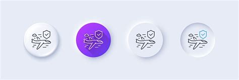 항공 보험 라인 아이콘입니다 위험 범위 표시 선 아이콘 벡터 0명에 대한 스톡 벡터 아트 및 기타 이미지 0명 3차원 형태