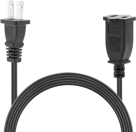 5 Ft Polarized Us 2 Prong Male Female Extension Power Cord