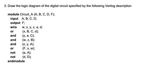 Solved 2 Draw The Logic Diagram Of The Digital Circuit
