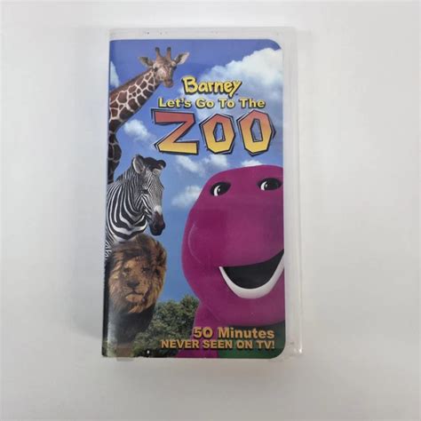 Barney Lets Go To The Zoo Vhs Tape 2001 50 Minutes Rare