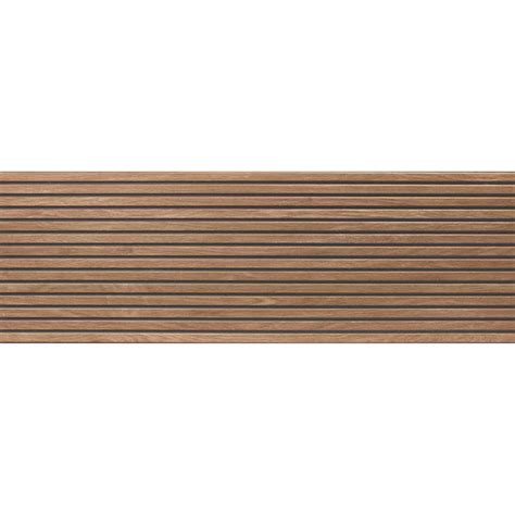 Nature Wall Leather Wood Slat 40x120cm Large Ceramic Wall Tile — Tile