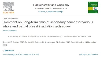 Hamid Ghaznavi On Linkedin Beir Vii Or Oed Model For Estimation Of