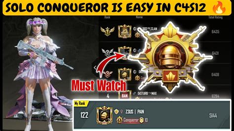 How To Survive In Conqueror Lobby 🥰 Best Tips For Solo Conqueror Rank