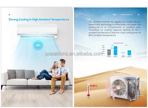Tcl Split Type Air Conditioners Low Noise Inverter Cooler Wall Mounted