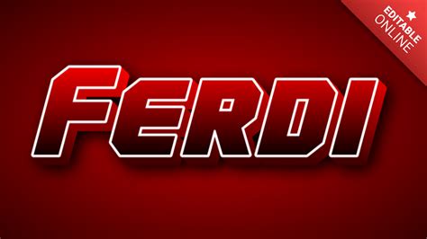 Ferdi Efeito Marrom Gerador De Efeitos De Texto