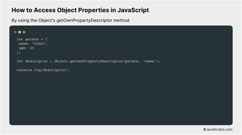 How To Access Object Properties In Javascript
