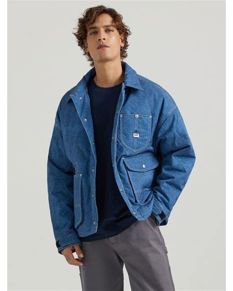 Lee Jeans Mens Padded Chore Coat In Blue For Men Lyst