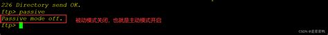 Ftp协议主动模式与被动模式ftp主动模式和被动模式切换 Csdn博客