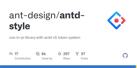 Github Ant Designantd Style Css In Js Library With Antd V5 Token System