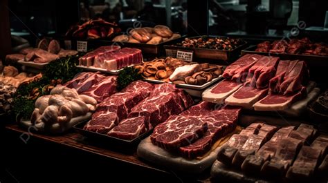 진열장에 담긴 신선한 고기 모듬 고기 고화질 사진 사진 음식 배경 일러스트 및 사진 무료 다운로드 Pngtree