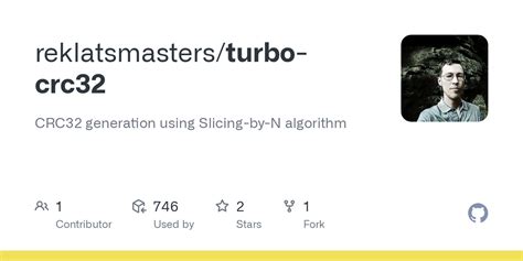 Github Reklatsmastersturbo Crc32 Crc32 Generation Using Slicing By
