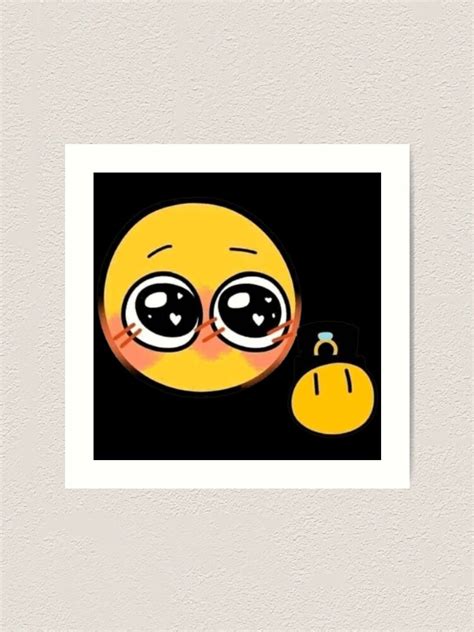 Marry Me Adorable Cursed Emoji Art Print For Sale By Bluepencilart Redbubble