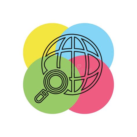 Vector Global Network Icon Internet Technology Stock Illustration Illustration Of Icons