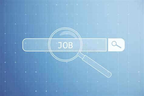 Job Search Bar On Background Search Browser Bar With Magnifying Glass