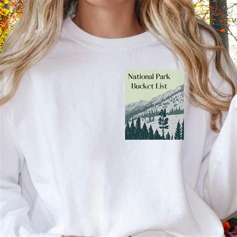 National Park Checklist Shirt Etsy