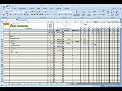 Material Planning Excel Template