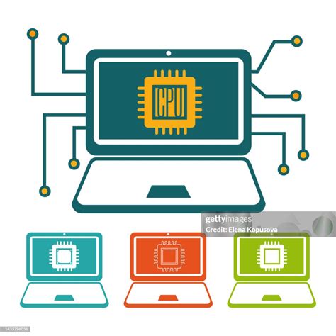 nanotechnology concept in flat style technical devices with central
