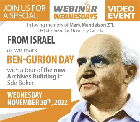 Remembering Ceo Mark Mendelson Z L Ben Gurion University Canada
