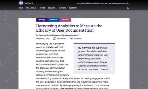 Harnessing Analytics To Measure The Efficacy Of User Documentation