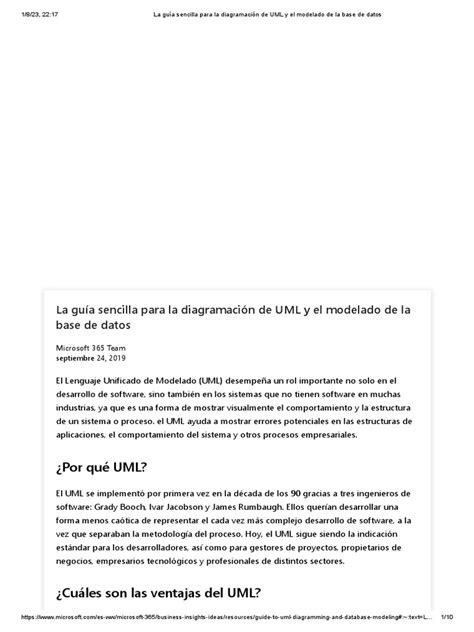 La Guía Sencilla Para La Diagramación De Uml Y El Modelado De La Base