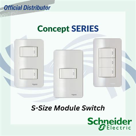 Schneider Concept 16a 250v 123 Gang S Size Switch Module 1 Or 2 Way