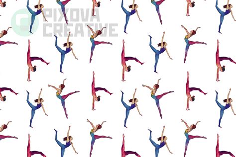 Gymnastics Dance Pattern Graphic By Pixova Creative · Creative Fabrica