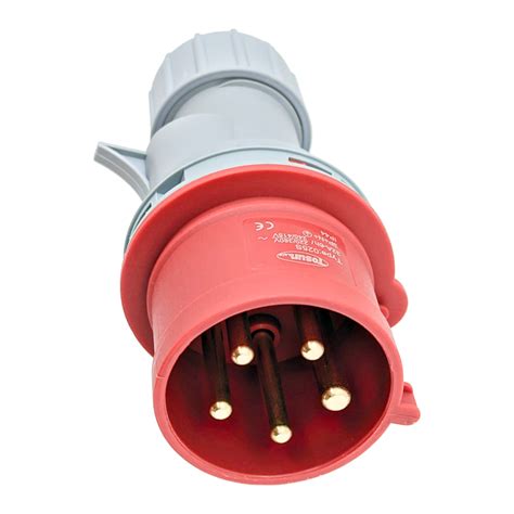 Enchufe Conector Ac Trifásico Macho 32a 3p N T Ip44 Leroy Merlin