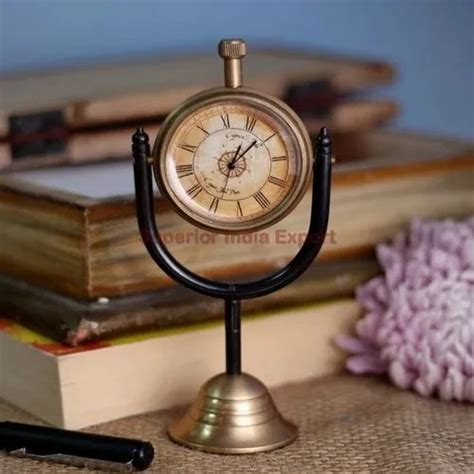 Analog Vintage Brass Antique Table Clock For Office At Rs 100piece In