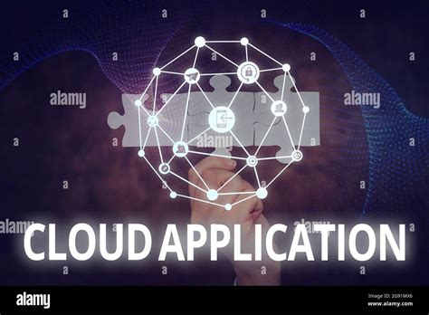 Conceptual Caption Cloud Application Word Written On The Software