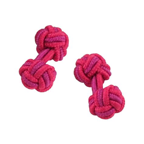 Pink And Fuchsia Pink Elastic Knot Cufflinks From Ties Planet Uk