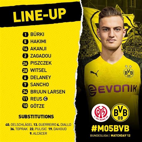 공홈 Vs 마인츠 Bvb 도르트문트 선발라인업 축구 소식통 에펨코리아
