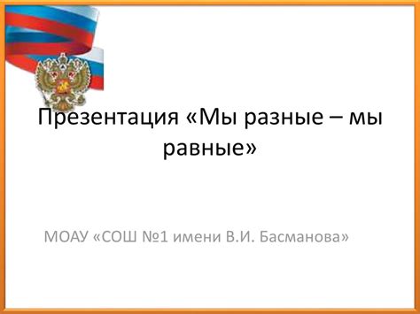 Мы разные, мы равные - презентация онлайн