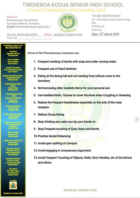 Tweneboa Tweneboa Kodua Students Representative Council