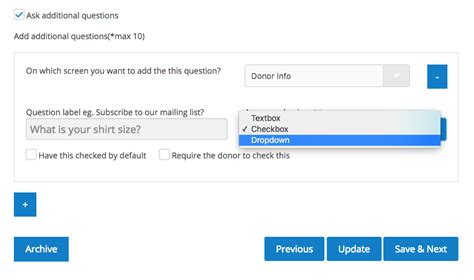 Dropdown Fields And Required Checkboxes Added To Form Builder Nonprofit