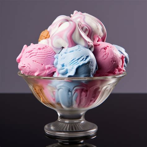 Free Ai Image Delicious Bubble Gum Ice Cream In Bowl