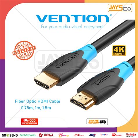 Jual Vention Kabel Hdmi Male To Male Cable 075m 1m 15m 4k Hd Shopee