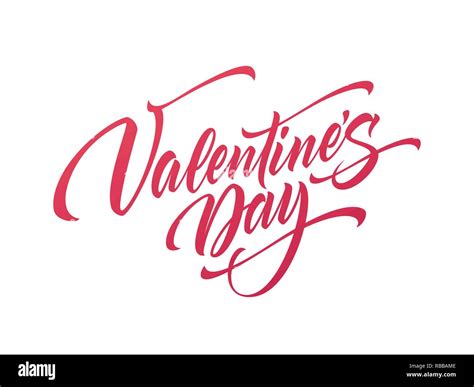 Happy Valentines Day Hand Drawing Lettering Design Vector Illustration