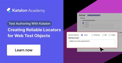 creating reliable locators for web test objects using katalon