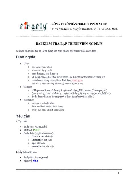 Nodejs Dev Test 2023 Pdf