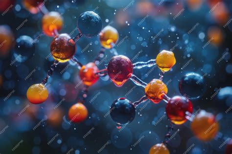 Premium Photo Colorful Molecular Structure Representation With A