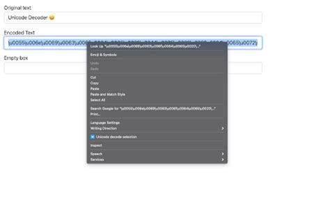 Unicode Decode And Copy Chrome Extension Decode And Copy Unicode Text