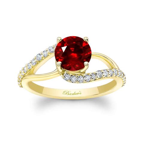 Split Shank Ruby And Diamond Ring Barkev S