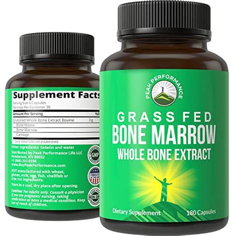 Peak Performance Grass Fed Bone Marrow Whole Bone Extract Supplement