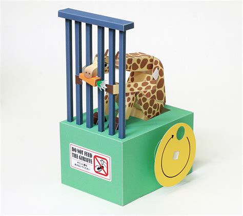 机关模型日本传动可动会动的3d立体纸模型玩偶diy手工创意纸玩具 阿里巴巴