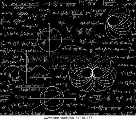 Math Vector Educational Seamless Texture Various Stock Vector Royalty