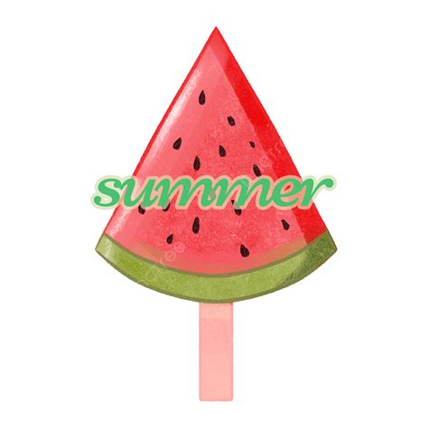 Watermelon Ice Cream White Transparent Hello Summer Font Watermelon