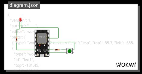 5 Button With Pull Up Resistors Wokwi Esp32 Stm32 Arduino Simulator